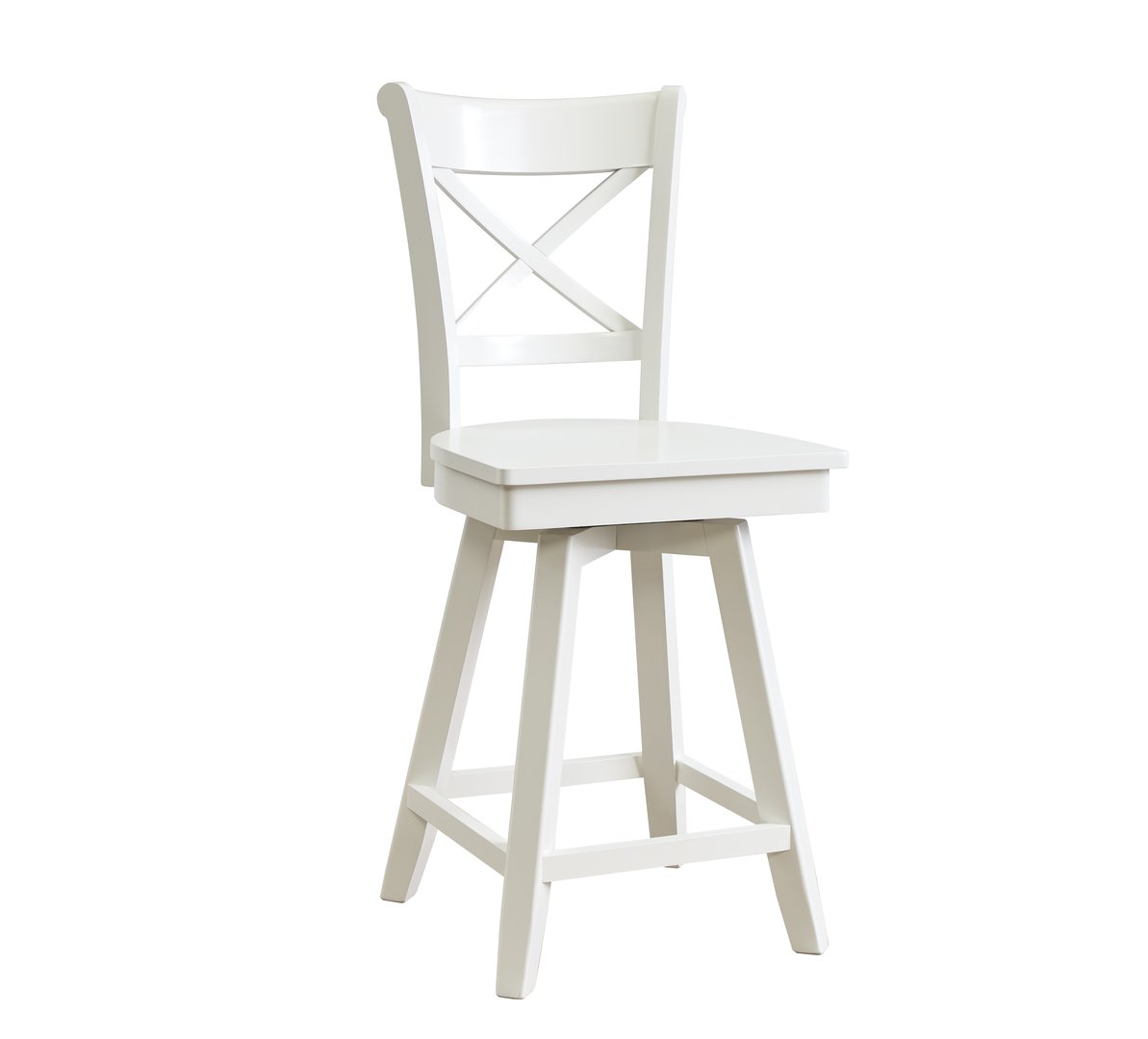Hampton Collection - 24'' Charolette Swivel Pure White Stool | John ...
