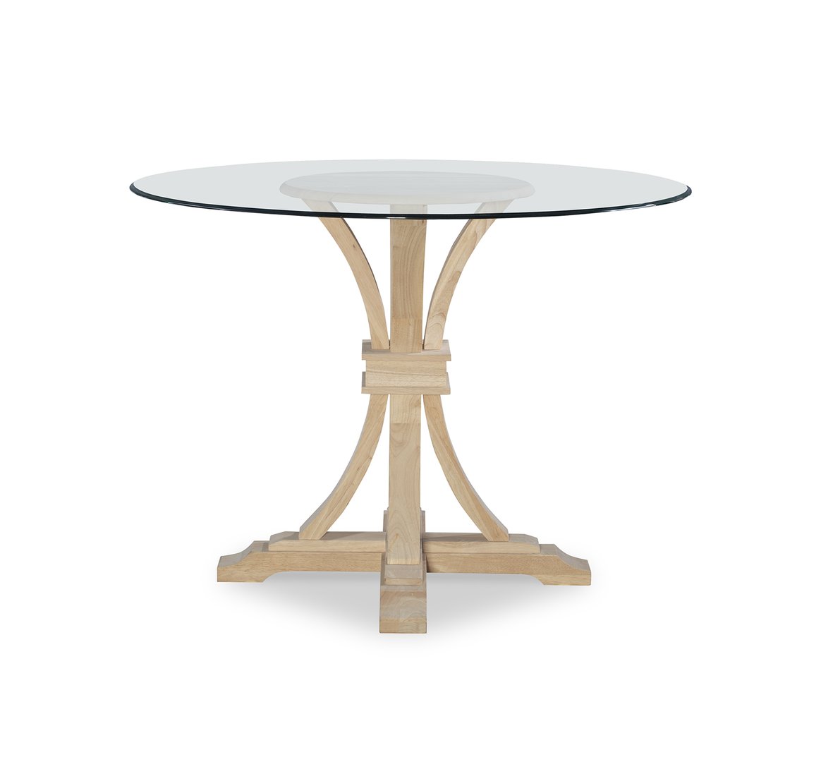 36" Flair Pedestal Base with 48" Glass Top | John Thomas Furniture