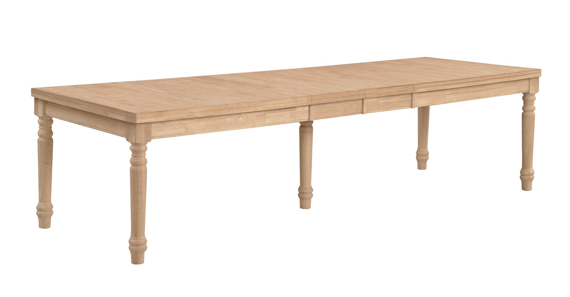 Farmhouse Large Extension Table Top w/ Turned Legs (Set of 5) | John ...