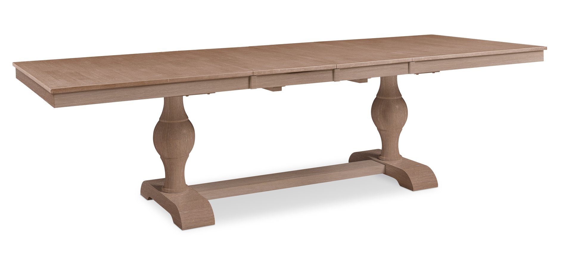 Cosmopolitan Collection - Dbl Leaf Tabletop w/ Grandeur Base in Taupe ...