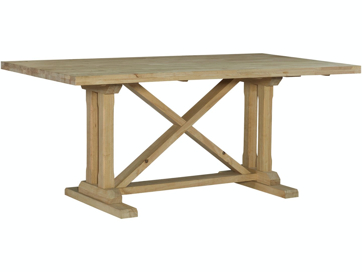 Alexa Trestle Solid Table Top and Base | John Thomas Furniture