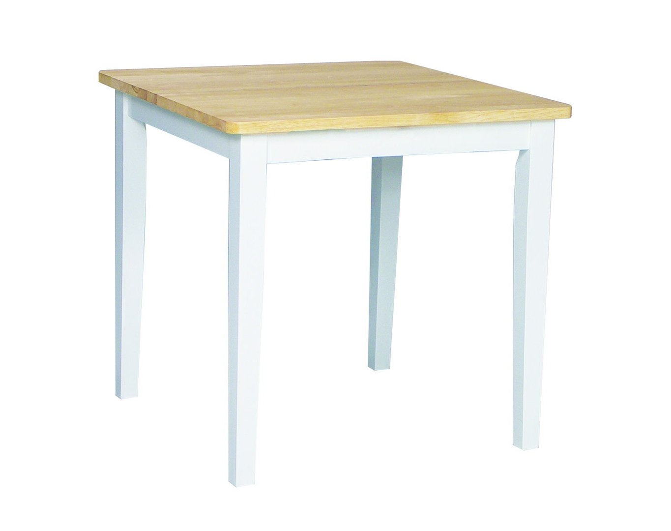 Dining Essentials - Square Table in White & Natural | John Thomas Furniture