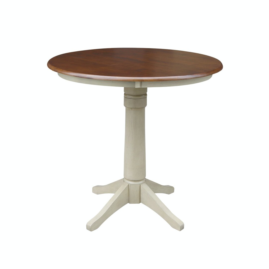 Dining Essentials - 36'' Round Table Top w/36"H Transitional Pedestal w ...