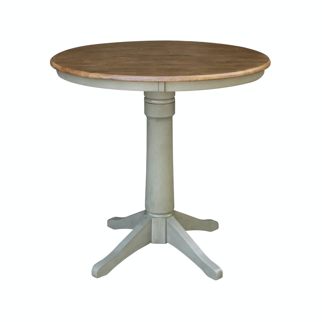 Dining Essentials - 36'' Round Table Top w/ 36"H Transitional Pedestal ...