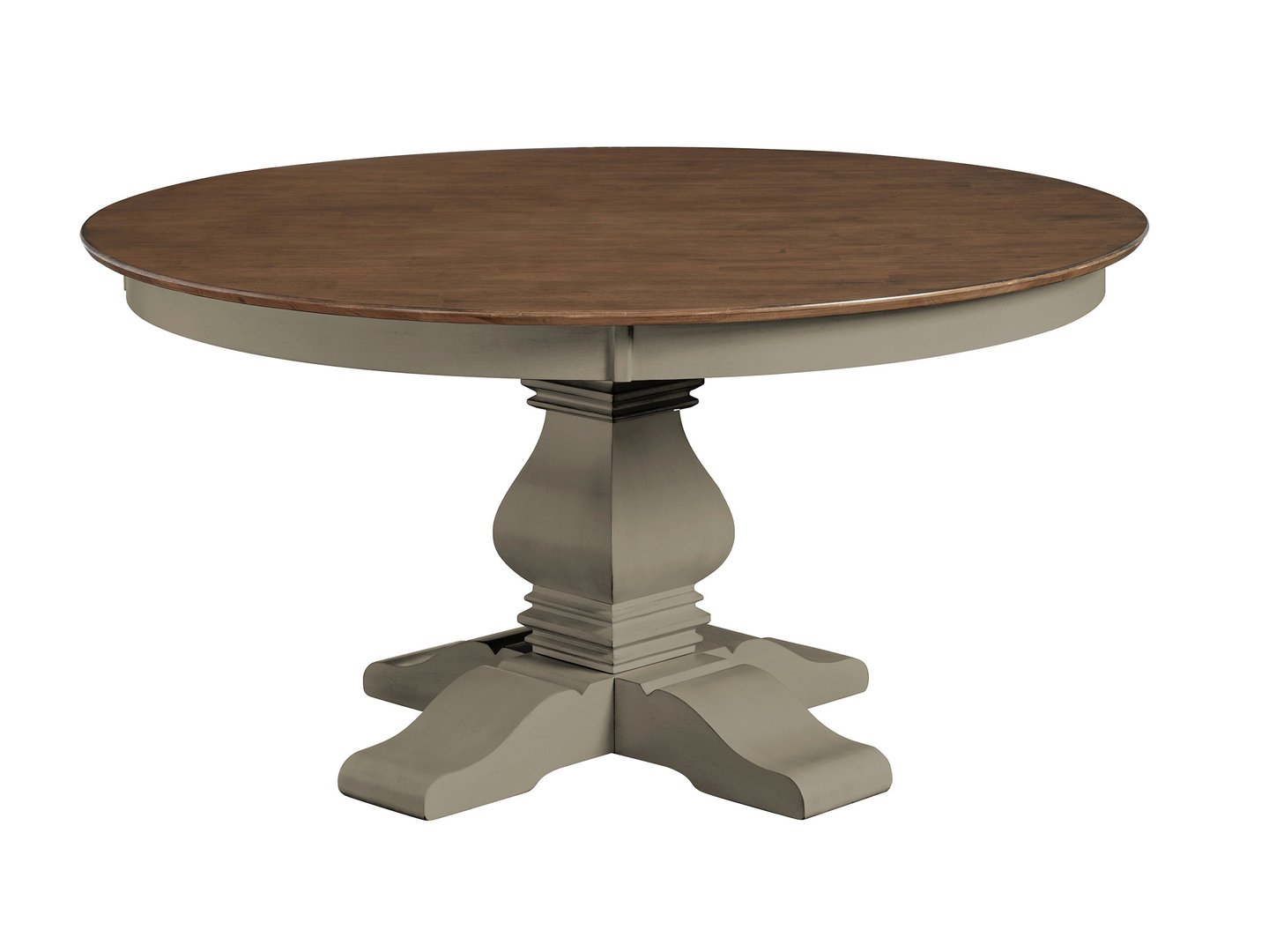 Vista Collection 60'' Solid Round Table Top with Banks Pedestal Base in ...