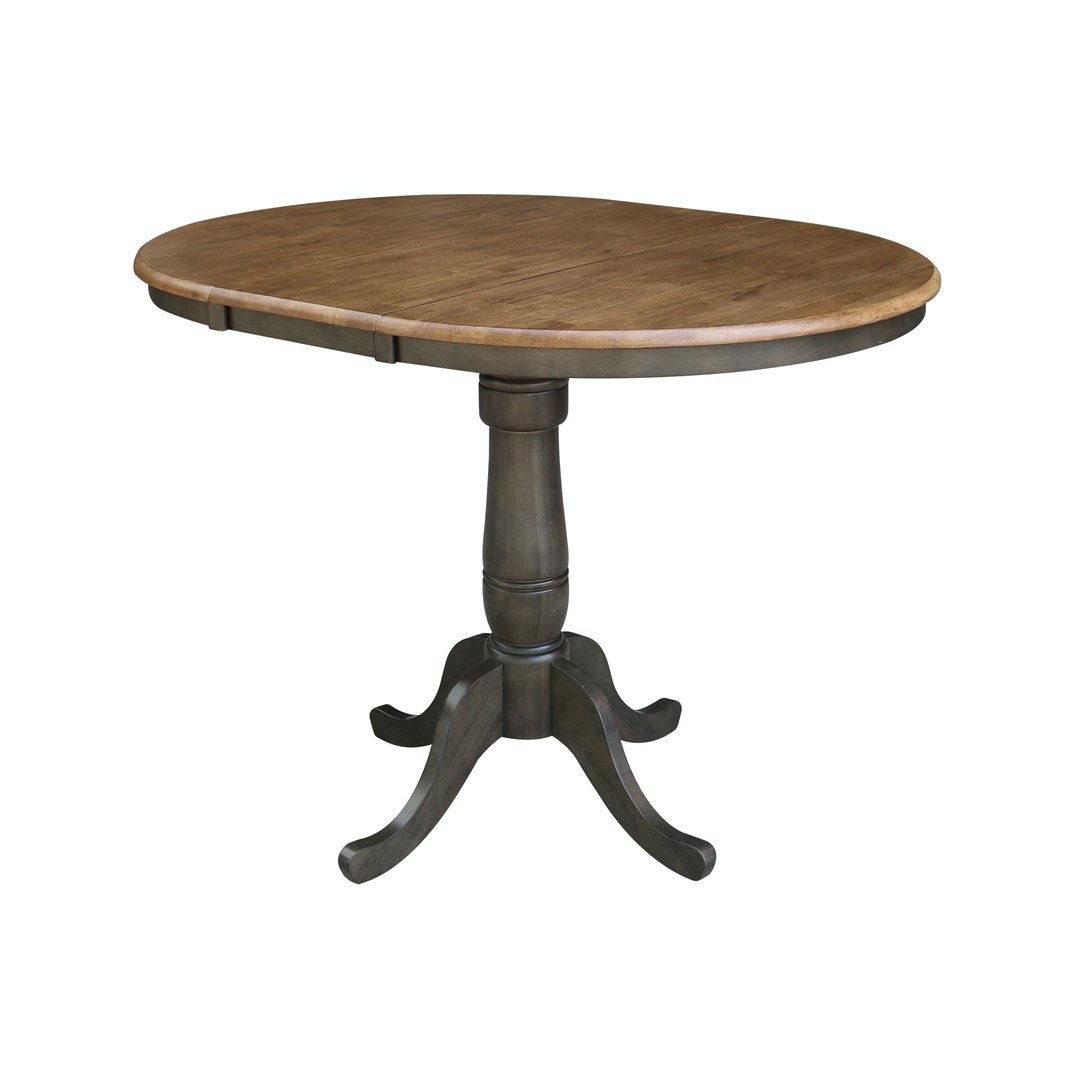 Dining Essentials - 36" Extension Table Top w/36"H Traditional Pedestal ...