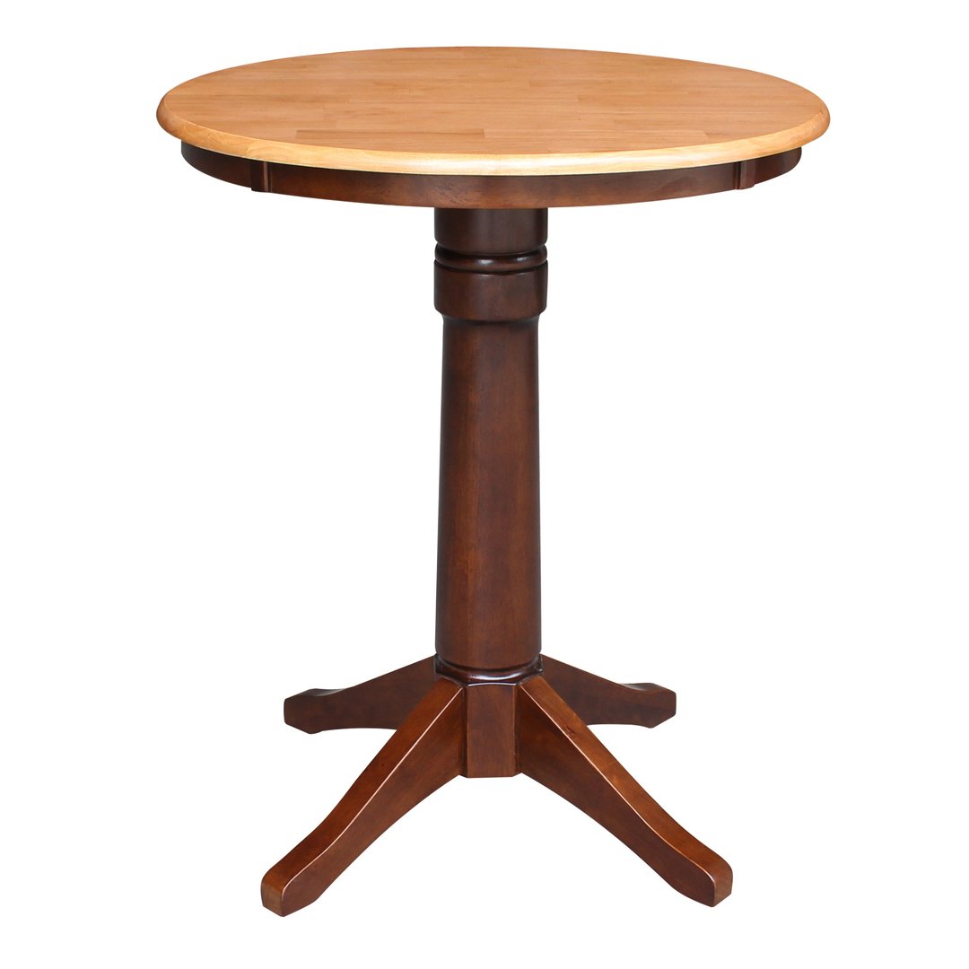 Dining Essentials - 30'' Round table Top w/36"H Transitional Pedestal w ...