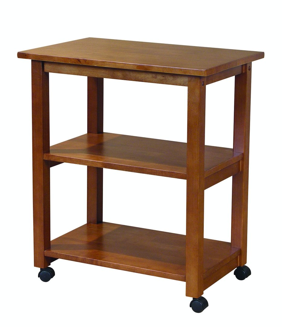 Home Accents - Microwave Cart on Wheels in Oak | John Thomas Furniture